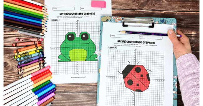 Coordinate Graphing Mystery Pictures for Spring Fun (Free)