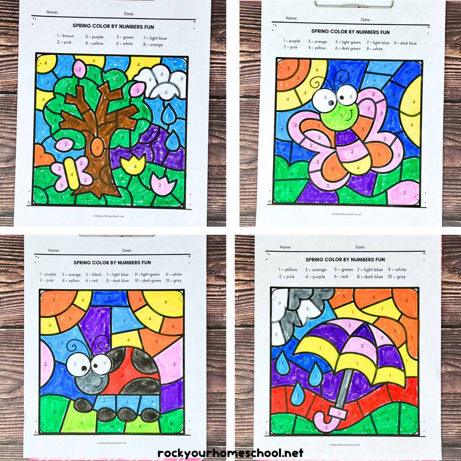 Spring Color By Number Activities for Kids (10 Free) - Rock Your Homeschool