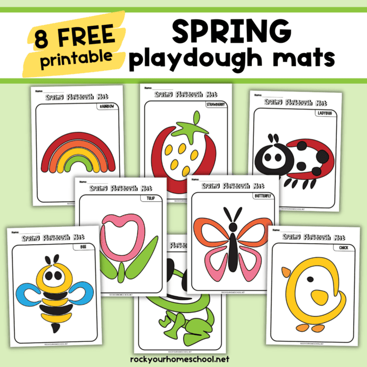 Spring Playdough Mats - Rock Your Homeschool