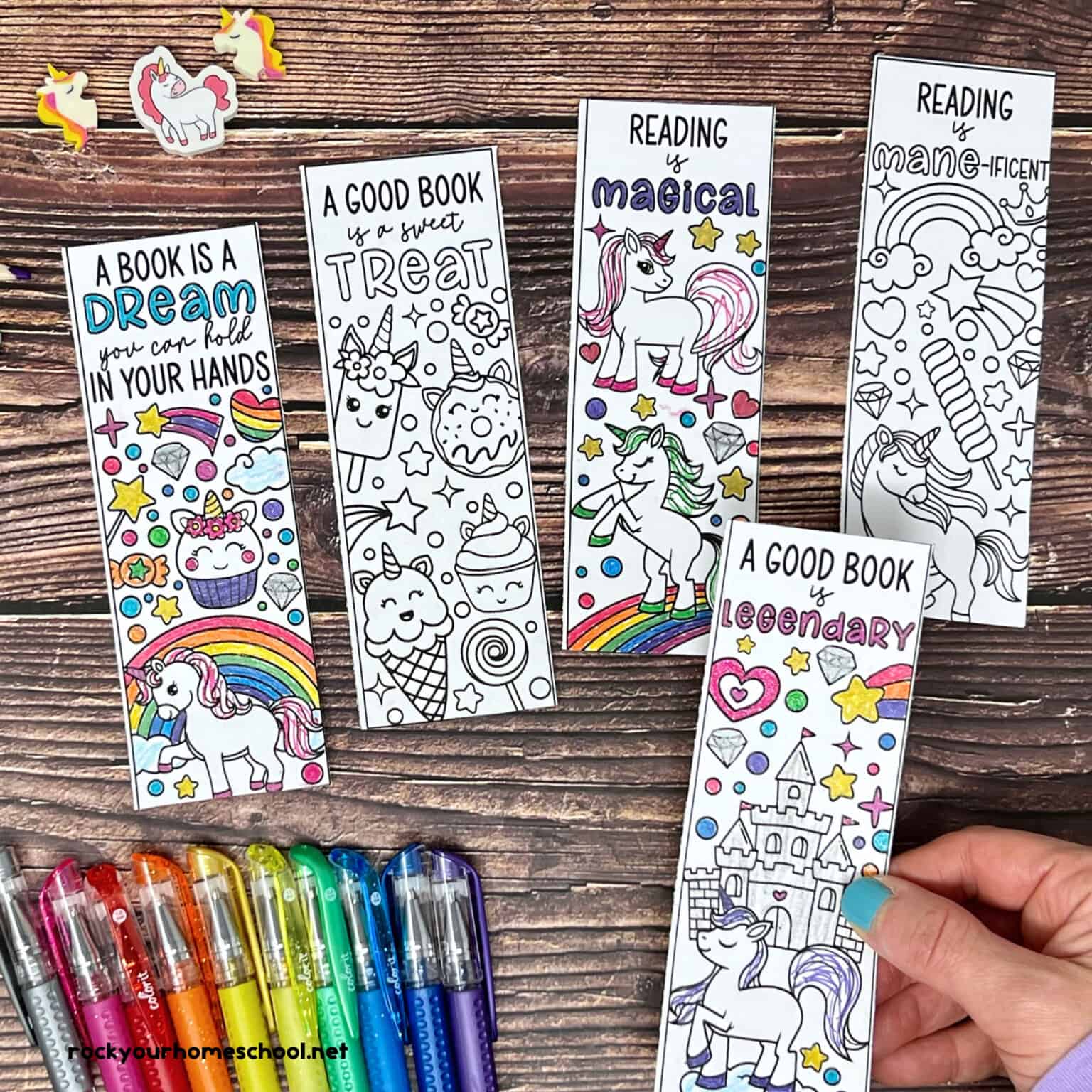 Unicorn Bookmarks to Color for Reading Fun with Kids (Free) - Rock Your ...