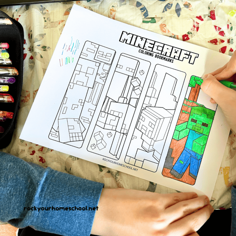 Minecraft Bookmarks To Color for Fun With Kids (Free) - Rock Your ...