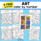 Art Color By Number Pages For Fun Activities (6 Free)- Rock Your Homeschool