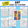 Art Color By Number Pages For Fun Activities (6 Free)- Rock Your Homeschool