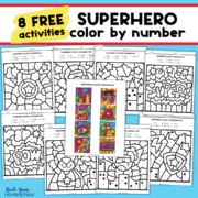 Superhero Color by Number Pages for Fun with Kids (Free) - Rock Your ...