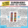Superhero Color by Number Pages for Fun with Kids (Free) - Rock Your ...