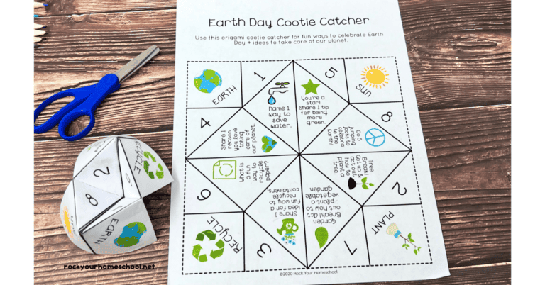 Earth Day Activity with Fantastic Free Earth Day Cootie Catcher