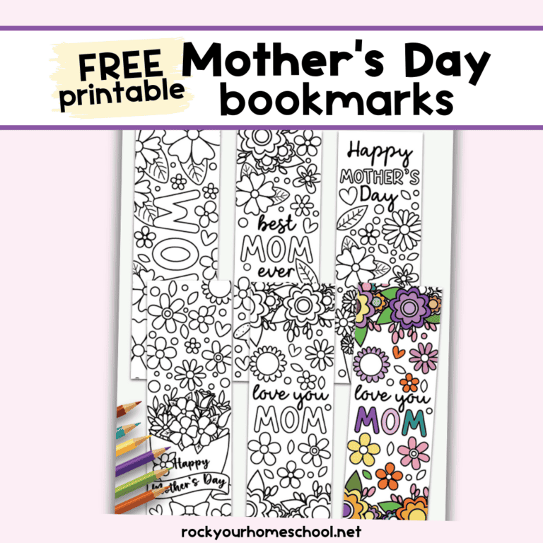 Mother's Day Bookmarks to Color: Fun Ideas for This Free Set- Rock Your ...