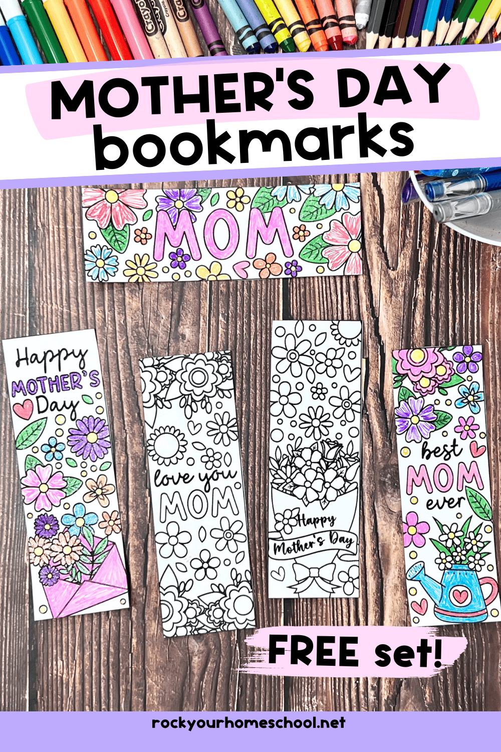 Mother's Day Bookmarks to Color: Fun Ideas for This Free Set- Rock Your ...
