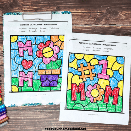 8 Free Mother's Day Color by Number Pages for Delightful Fun - Rock ...