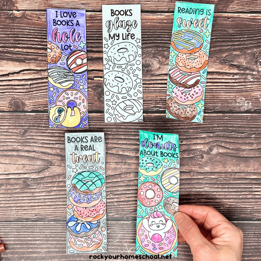 Donut Bookmarks to Color: Sweet & Easy DIY Fun (Free)- Rock Your Homeschool