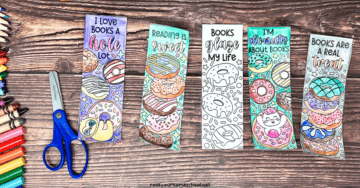 Donut Bookmarks to Color: Sweet & Easy DIY Fun (Free)- Rock Your Homeschool