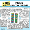 Pond Color by Number Pages for Learning Fun (8 Free)- Rock Your Homeschool