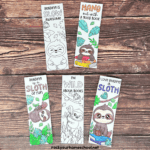 Sloth Bookmarks to Color for DIY Reading Fun (Free) - Rock Your Homeschool