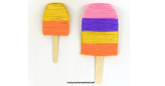 Popsicle Craft for Kids: How to Make for Easy Fun with Yarn- Rock Your ...