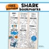Shark Bookmarks to Color - Rock Your Homeschool