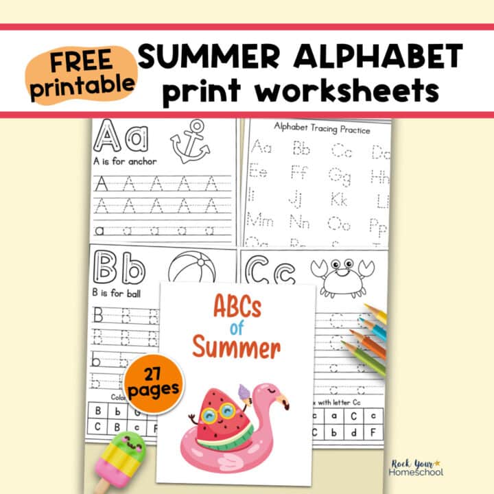 ABCs of Summer Print Tracing Worksheets - Rock Your Homeschool