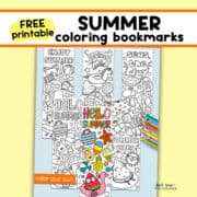 Summer Bookmarks To Color For Super Reading Fun (Free Set) - Rock Your ...