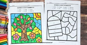 Summer Color By Number Printable Pages For Kids (10 Free)- Rock Your ...
