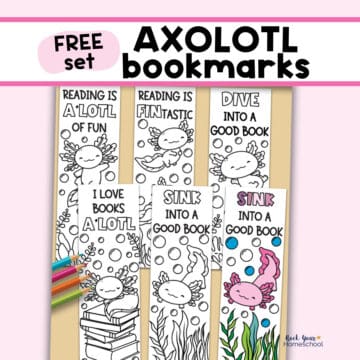 Axolotl Bookmarks To Color: Cute Ideas For Reading Fun (Free)- Rock ...