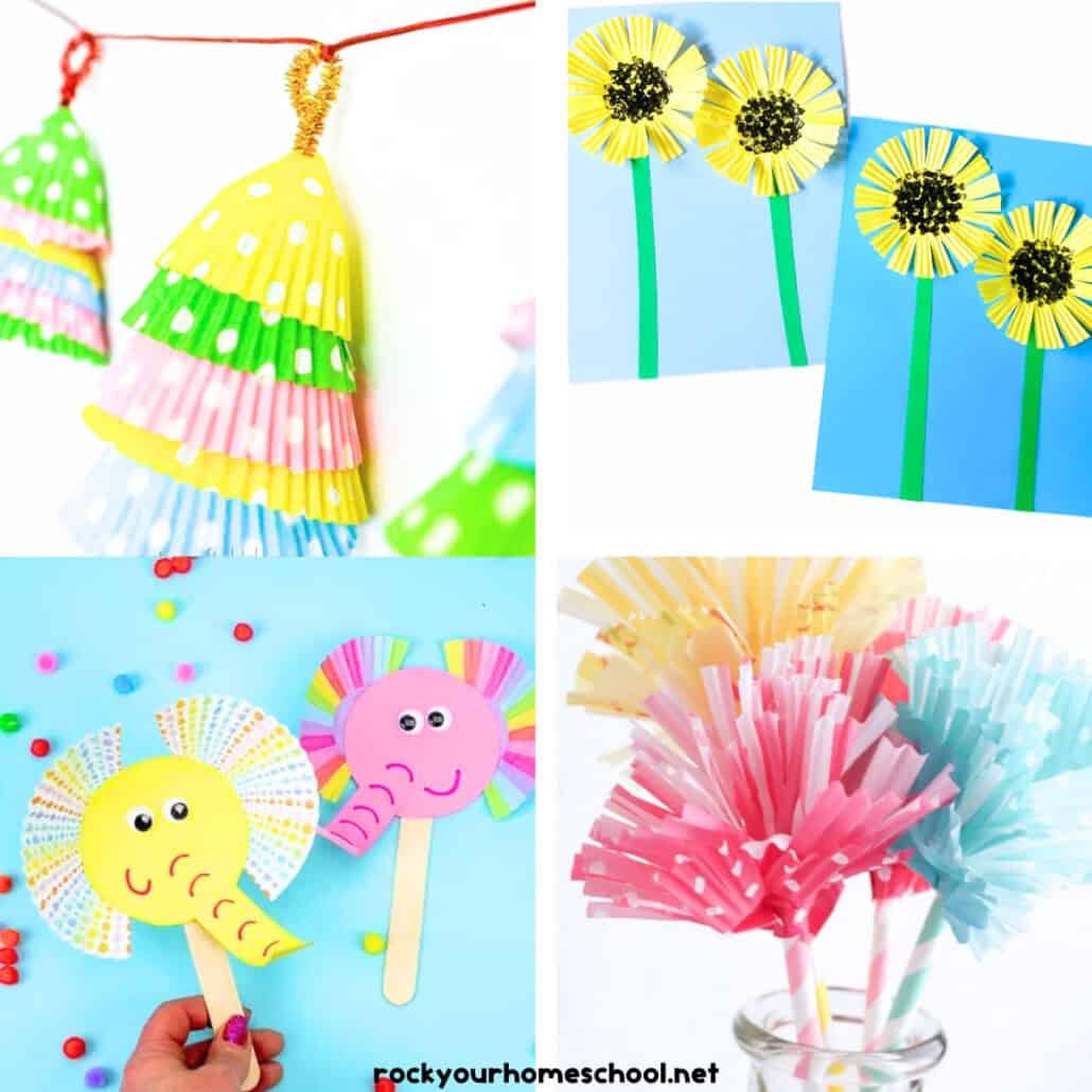 10 Cupcake Liner Crafts That Your Kids Will Love- Rock Your Homeschool