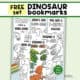 Dinosaur Bookmarks to Color - Rock Your Homeschool