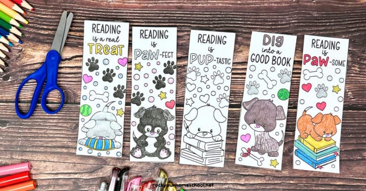 Dog Bookmarks to Color: Cute Ways to Make Reading Fun (Free) - Rock ...