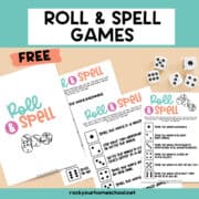 Roll and Spell Game Set for Fun with Spelling Words (Free) - Rock Your ...
