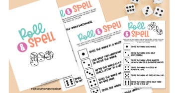 Roll and Spell Game Set for Fun with Spelling Words (Free) - Rock Your ...