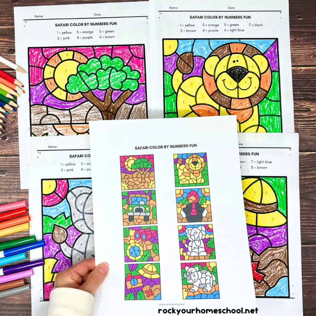 Free Color by Number Printables to Boost Learning Fun - Rock Your ...