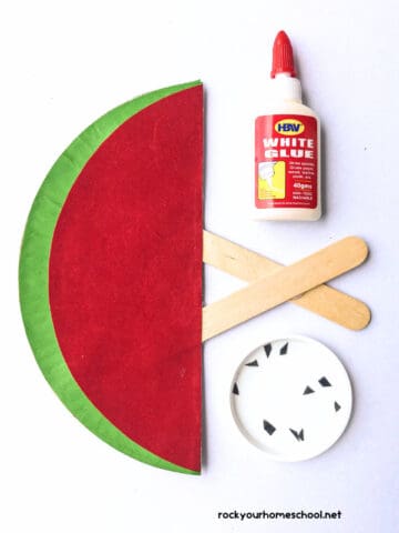Watermelon Paper Plate Craft: How to Make a Cool Fan- Rock Your Homeschool