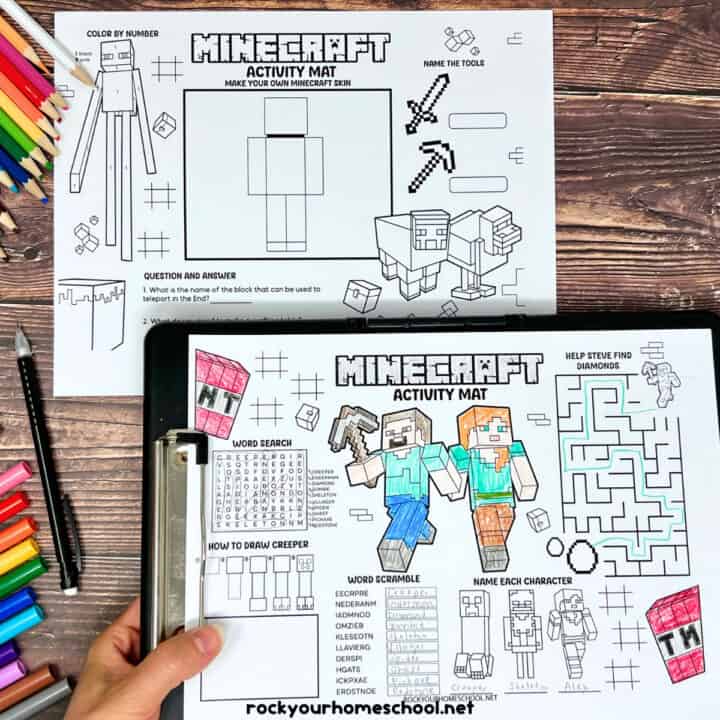 Minecraft Activity Sheets: Easy Ways to Have a Blast (Free) - Rock Your ...