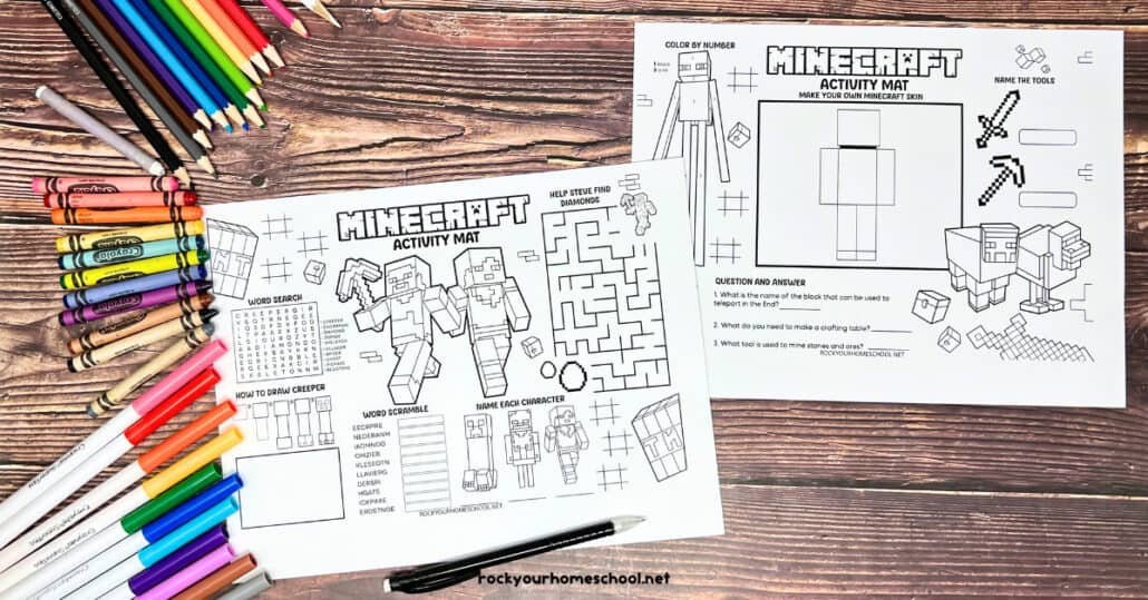 Minecraft Activity Sheets: Easy Ways to Have a Blast (Free) - Rock Your ...