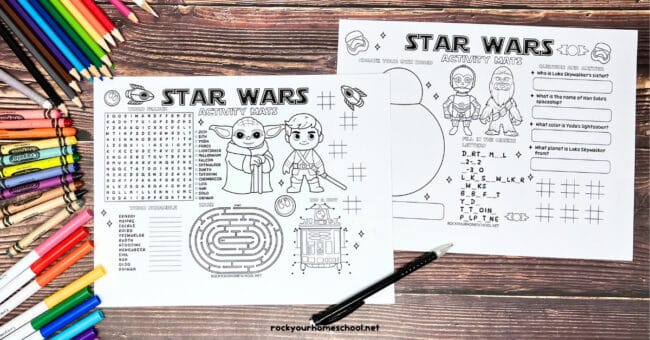 Star Wars Activity Sheets for Stellar Fun with Kids (Free) - Rock Your ...