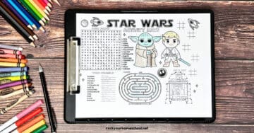 Star Wars Activity Sheets for Stellar Fun with Kids (Free) - Rock Your ...