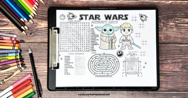Star Wars Activity Sheets for Stellar Fun with Kids (Free) - Rock Your ...