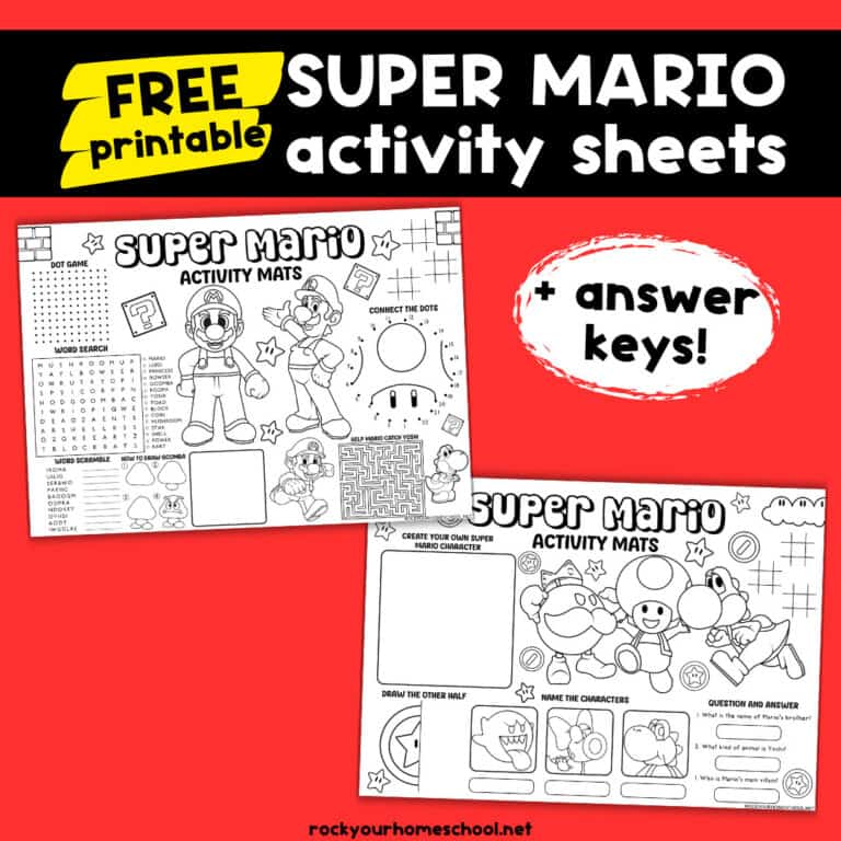 Super Mario Activity Sheets for Awesome Fun With Kids (Free) - Rock ...
