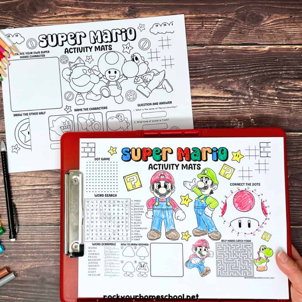 Super Mario Activity Sheets for Awesome Fun With Kids (Free) - Rock ...