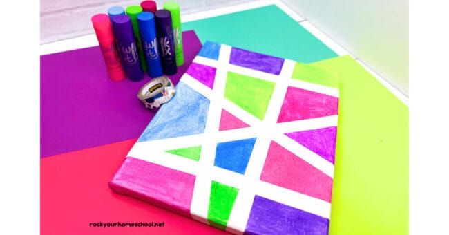 Washi Tape Art Project for a Fun & Mess-Free Activity with Kids - Rock ...