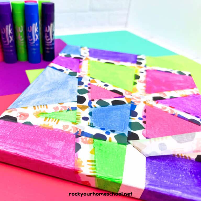 Washi Tape Art Project for a Fun & Mess-Free Activity with Kids - Rock ...