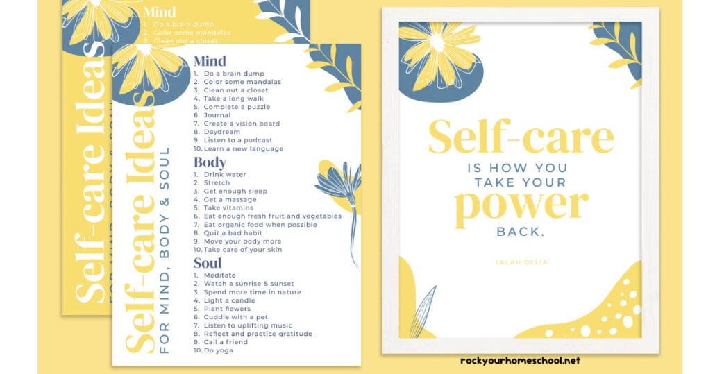 Self-Care Ideas For Moms To Nurture Mind, Body, & Soul (Free)- Rock ...