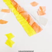 Candy Corn Paper Plate Craft With Easy Tissue Paper Texture- Rock Your ...