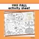 Fall Activity Sheet - Rock Your Homeschool