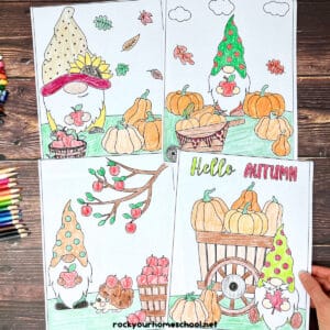 Fall Gnome Coloring Pages For Fantastic Autumn Fun (Free)- Rock Your ...