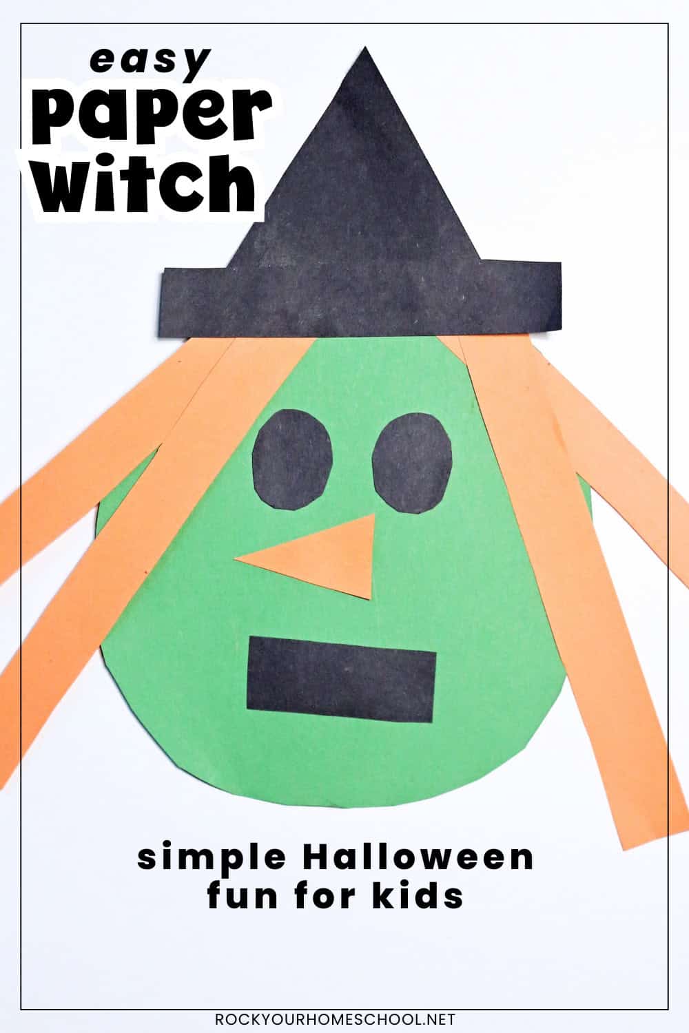 Witch Craft for Kids: Easy Paper Shapes Activity - Rock Your Homeschool