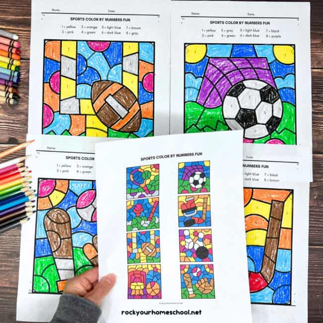 Sports Color By Number Pages To Make Learning Fun (Free)- Rock Your ...