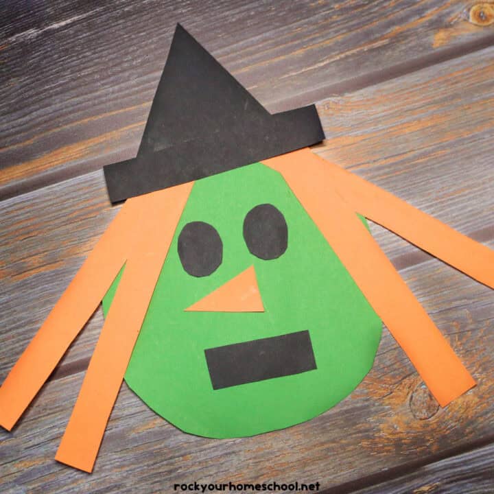 Witch Craft for Kids: Easy Paper Shapes Activity - Rock Your Homeschool