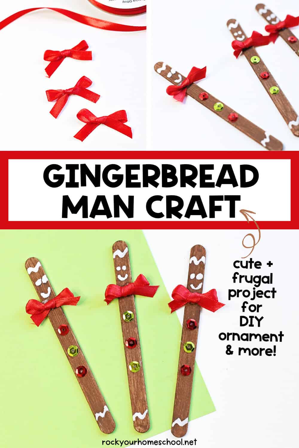 Gingerbread Man Craft: How to Easily Make with a Popsicle Stick - Rock ...