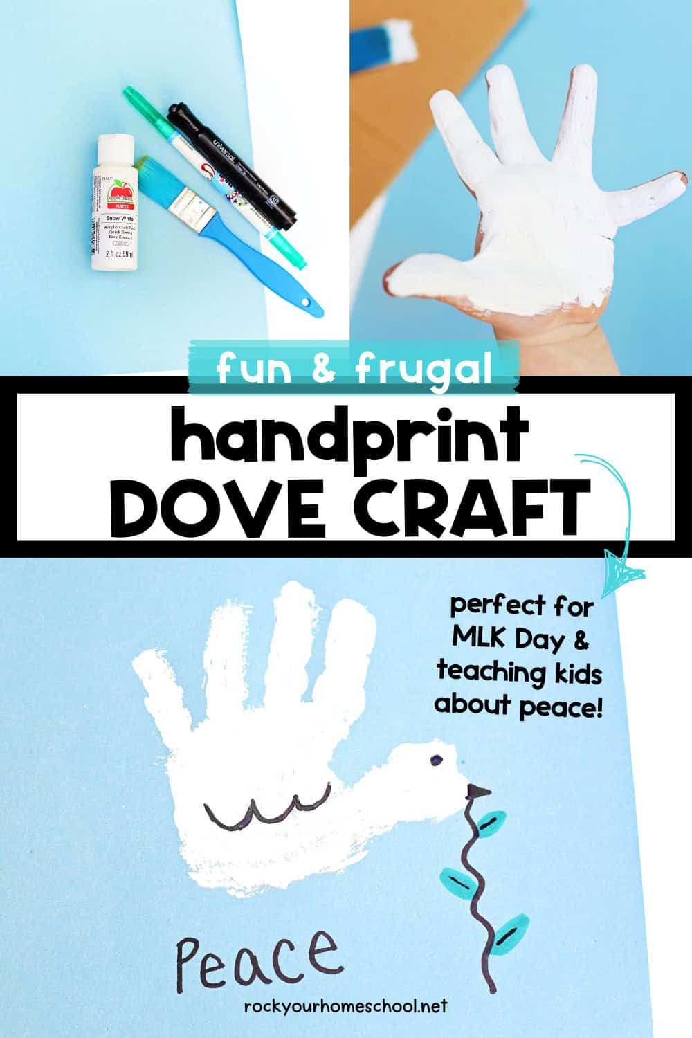 Handprint Dove: How to Make This Cute Craft for Kids- Rock Your Homeschool