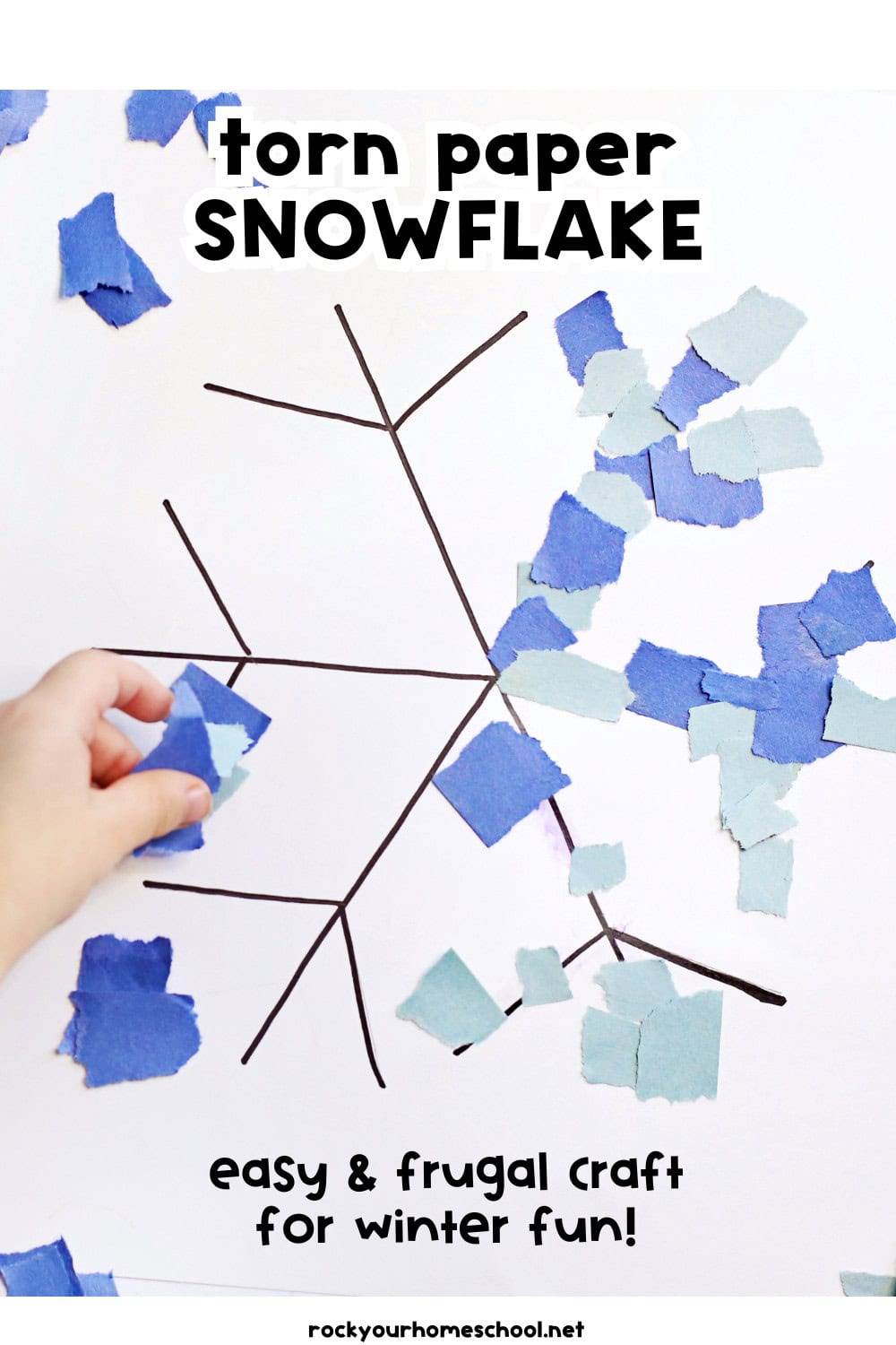 Torn Paper Snowflake Craft: How To Enjoy For Easy Winter Fun - Rock ...