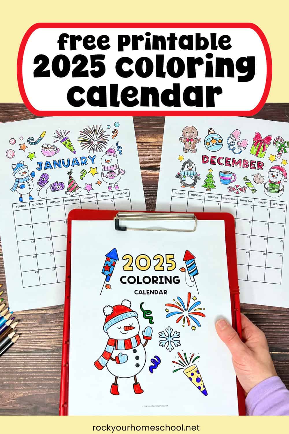 2025 Coloring Calendar - Rock Your Homeschool